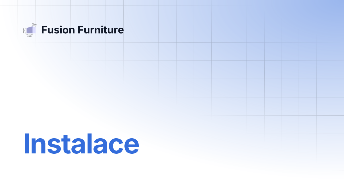 Instalace | Fusion Furniture