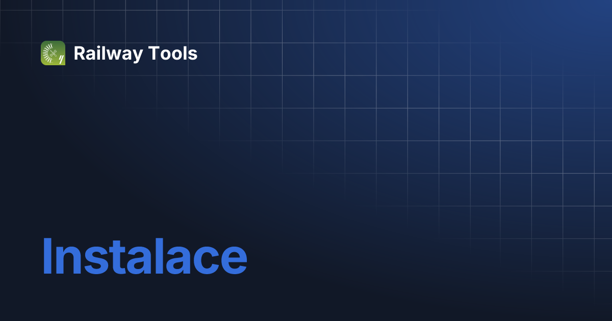Instalace | Railway Tools